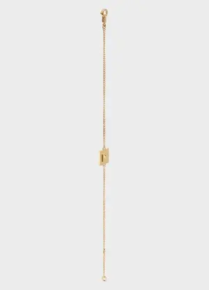 Celine Alphabet P Bracelet In Brass