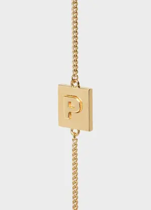 Celine Alphabet P Bracelet In Brass