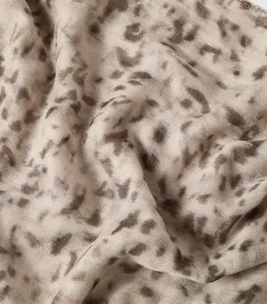 Brunello Cucinelli Cashmere Lynx-print Scarf