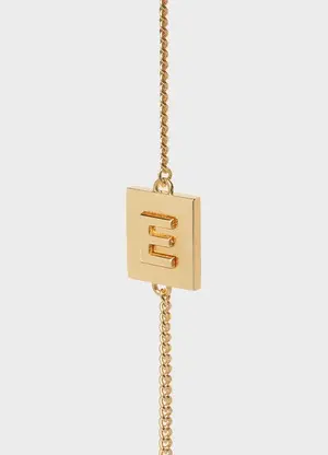 Celine Alphabet E Bracelet In Brass