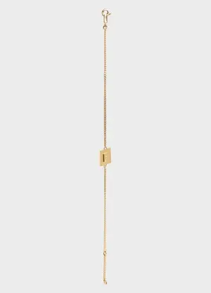 Celine Alphabet F Bracelet In Brass