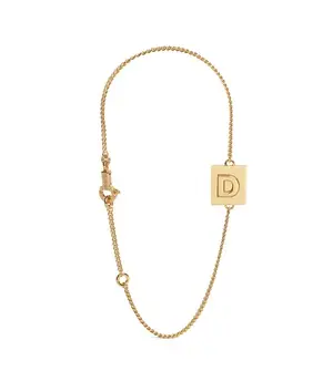 Celine Alphabet D Bracelet In Brass - Yellow