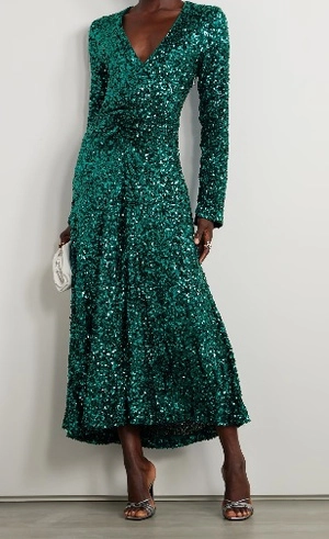 ROTATE BY BIRGER CHRISTENSEN Sierra Sequined Stretch Dress
