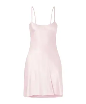 COURREGES Silk-satin Mini Dress - Pink