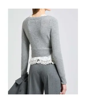 Ermanno Scervino Lace-trim Layered Knit