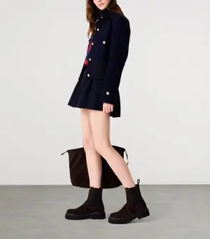 Maje Wool-blend Cropped Jacket