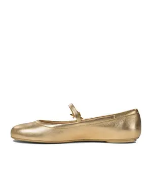 GIANVITO ROSSI Carla Buckle-strap Ballerina Shoes