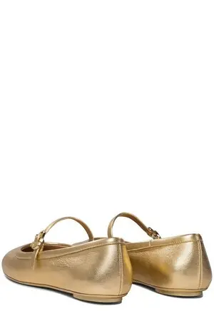 GIANVITO ROSSI Carla Buckle-strap Ballerina Shoes