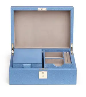 Smythson Leather Panama Jewellery Box