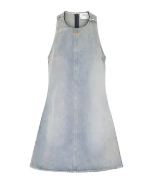 COURREGES Heritage Denim Mini Dress - Gray