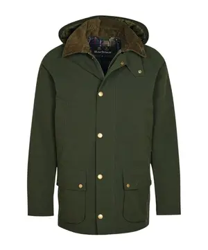 Barbour Button-up Hooded Jacket - Black
