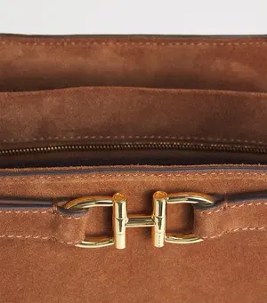 Harrods Medium Suede Grace Top-handle Bag