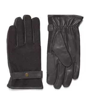 Barbour Leather-wool Barlow Waterproof Gloves - Brown