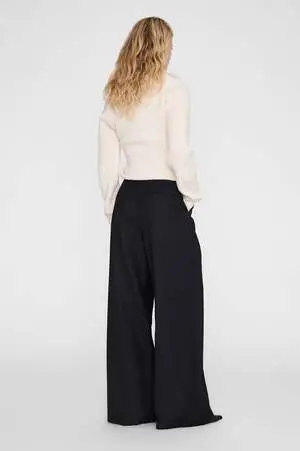 ANINE BING June Trucker Collar Sweater - Ecru