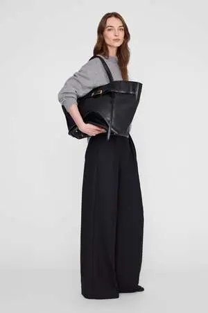 ANINE BING Elly Tote Small Grained Leather - Black