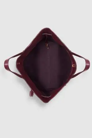 ANINE BING Elly Tote Small Grained Leather - Fig