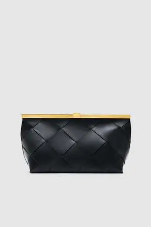 ANINE BING Anine Clutch Braided Leather