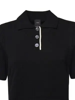 Pinko Short Sleeved Buttoned Polo Jumper