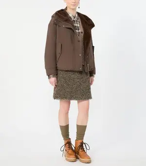 Max Mara Virgin Wool-blend Tweed Mini Skirt