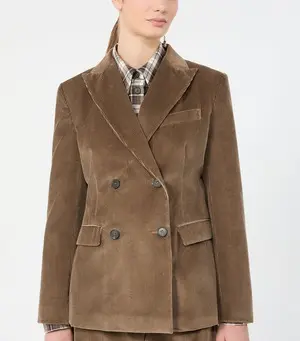 Max Mara Corduroy Double-breasted Blazer