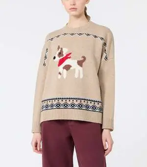 Max Mara Virgin Wool Dog Sweater