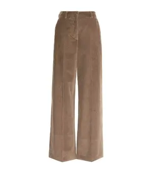 Max Mara Corduroy Wide-leg Trousers - Brown