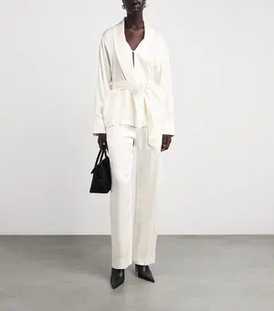 Victoria Beckham Satin Crepe Alba Blouse