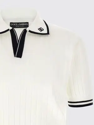 Dolce & Gabbana Dolce Gabbana Costa Ribbed Knit Polo Shirt