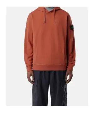 Stone Island Regular-fit Hooded Sweatshirt With Thumbhole Cuffs