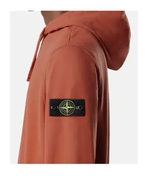 Stone Island Regular-fit Hooded Sweatshirt With Thumbhole Cuffs