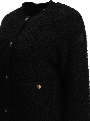 Moncler Zip-up Padded Cardigan - Black