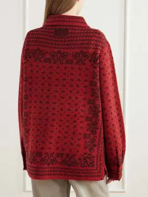 Guest In Residence Wild Rag Intarsia Cashmere Cardigan