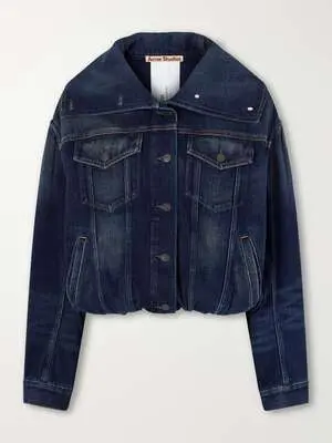 Acne Studios Gathered Denim Jacket - Dark Denim