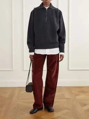 RÓHE Wool-blend Half-zip Sweater