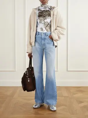 Acne Studios Embroidered Cotton Zip-up Hoodie - Neutrals