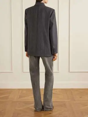 NILI LOTAN Leston Checked Wool-blend Blazer