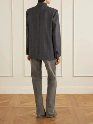NILI LOTAN Leston Checked Wool-blend Blazer