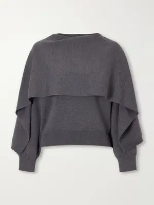 RÓHE Layered Wool Sweater - Gray
