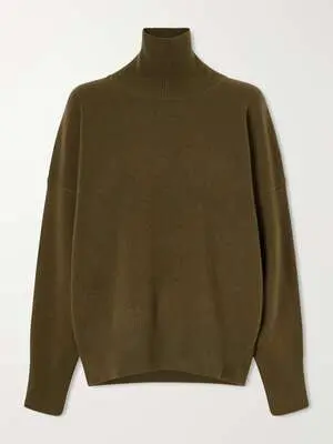 RÓHE Wool-blend Turtleneck Sweater - Dark Green