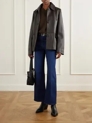 FRAME Le Slim Palazzo High-rise Wide-leg Jeans - Blue