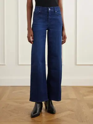 FRAME Le Slim Palazzo High-rise Wide-leg Jeans - Blue