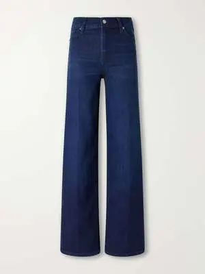 FRAME Le Slim Palazzo High-rise Wide-leg Jeans - Dark Denim