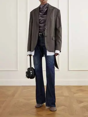 Acne Studios Layered Checked Wool-blend Blazer
