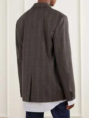 Acne Studios Layered Checked Wool-blend Blazer