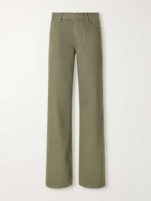 Still Here Everyday Mid-rise Straight-leg Jeans - Green
