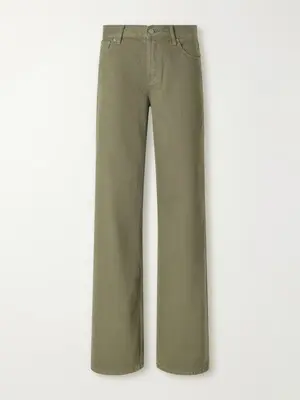 Still Here Everyday Mid-rise Straight-leg Jeans - Green