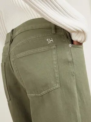 Still Here Everyday Mid-rise Straight-leg Jeans - Green