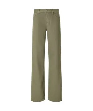 Still Here Everyday Mid-rise Straight-leg Jeans - Green