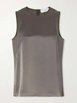 LA LIGNE Crepe-satin Cami - Taupe