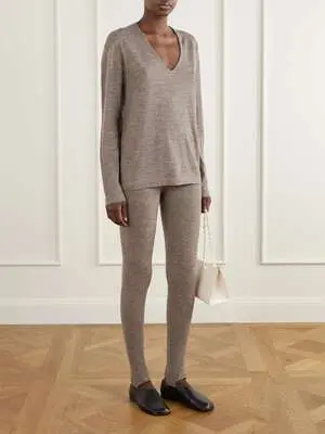 LAUREN MANOOGIAN Merino Wool-blend Stirrup Leggings